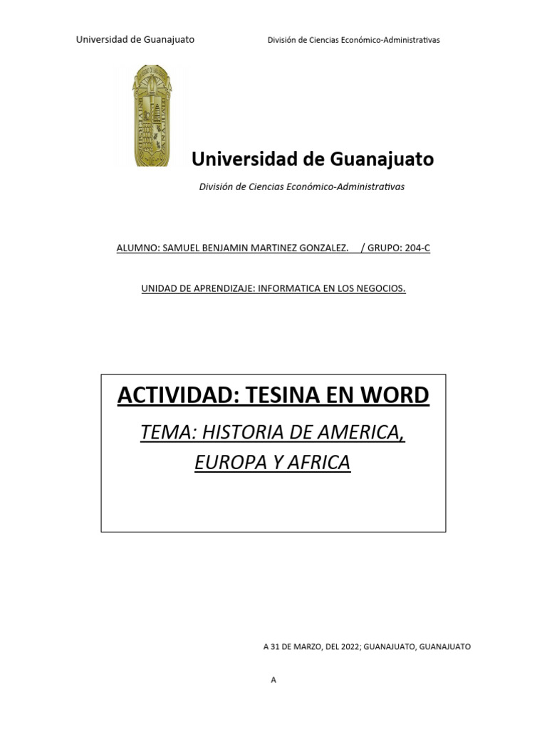 Formato A Documento Estilo Apa - SBMG 2 | PDF | Era precolombina ...