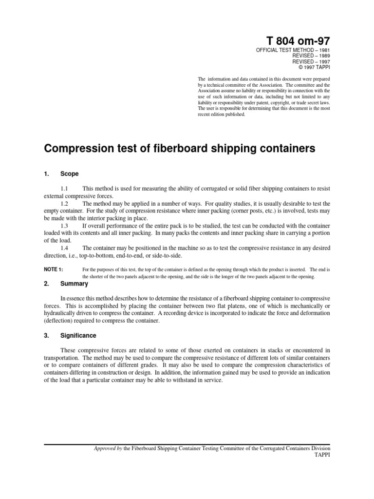 Scope: Official Test Method - 1981 REVISED - 1989 REVISED - 1997 © 1997 ...