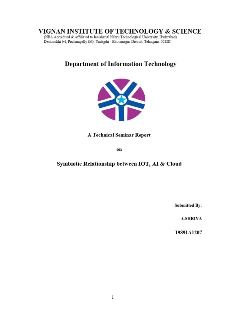SampleTechnical Seminar - Documentation | PDF | Internet Of Things ...