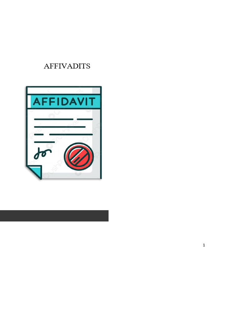Understanding Affidavits: Key Concepts | PDF | Affidavit | Evidence (Law)