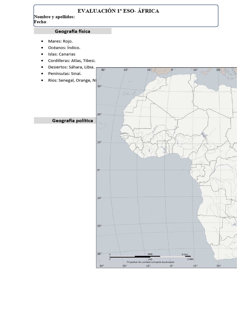 Examen África. 1º ESO - copia | PDF