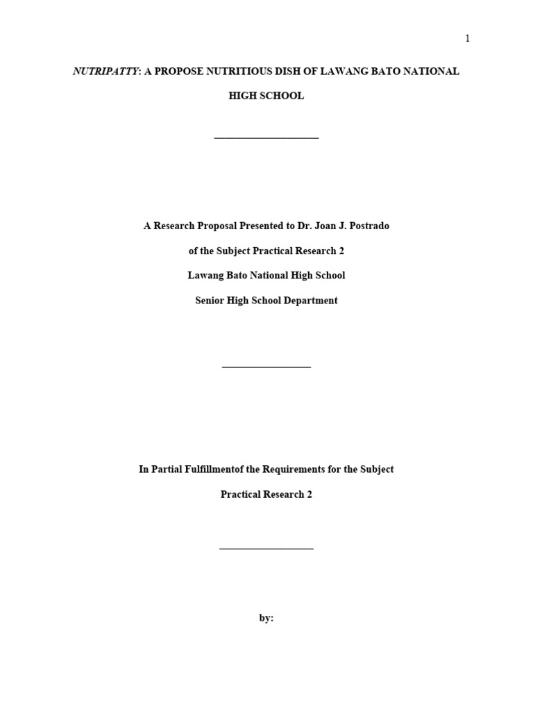 Nutritious Dish Proposal for Students | PDF | Nutrition | Diet & Nutrition