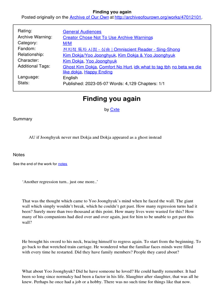 Finding You Again | PDF