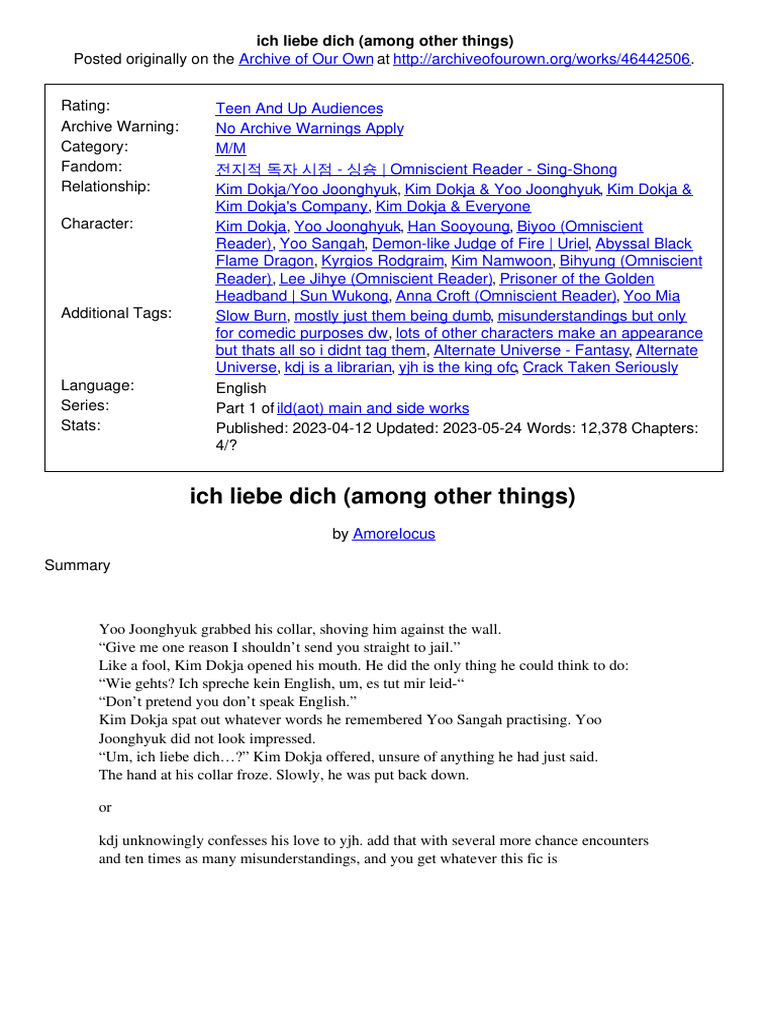 Ich Liebe Dich | PDF