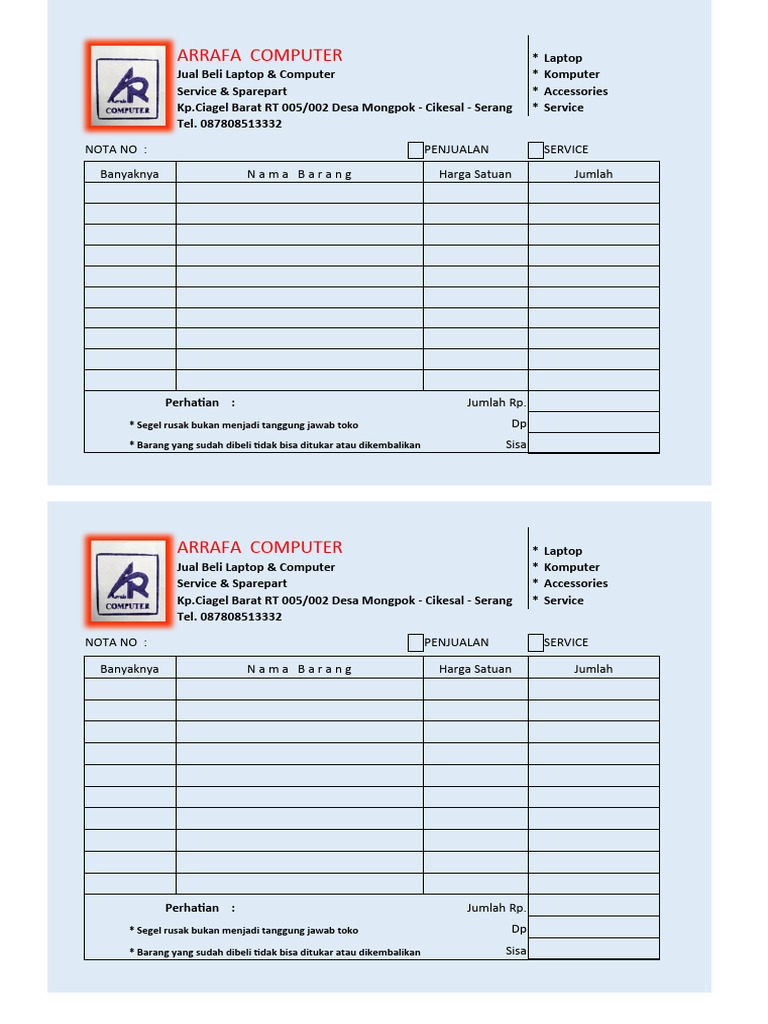 Contoh Nota ( Kop ) | PDF