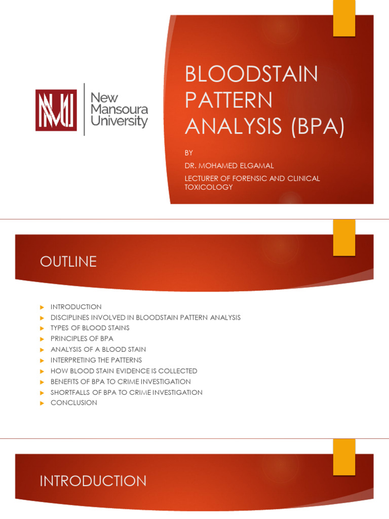 Blood Stain Pattern Analysis | PDF