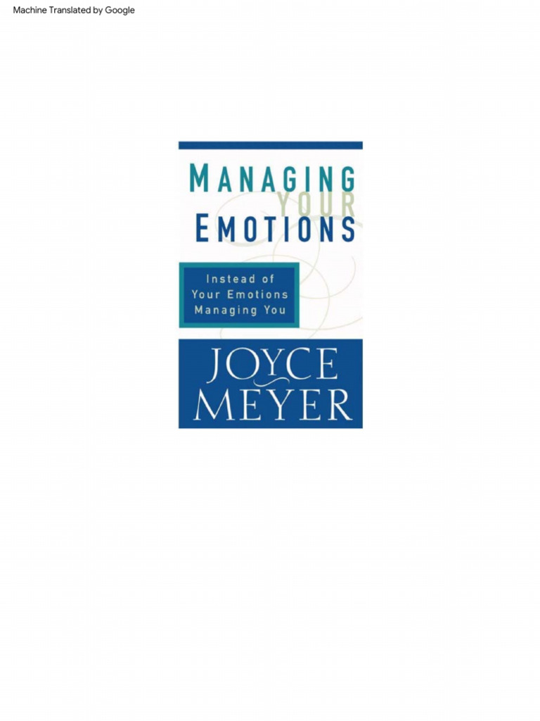 Administre Suas Emoções Joyce Meyer Portugues Traducao Por Gts | PDF ...