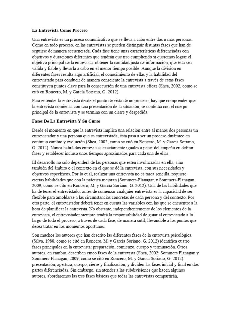 5 Fases de la Entrevista Eficaz | PDF