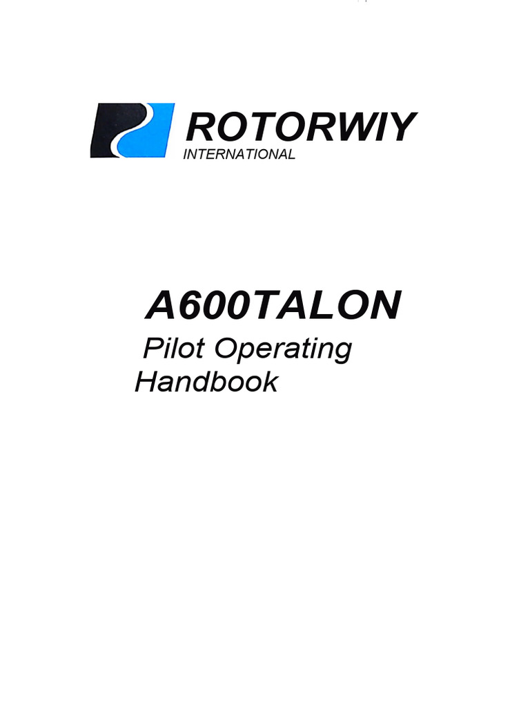 Rotorway Internacional A600 Talon | PDF | Helicopter Rotor | Aerospace