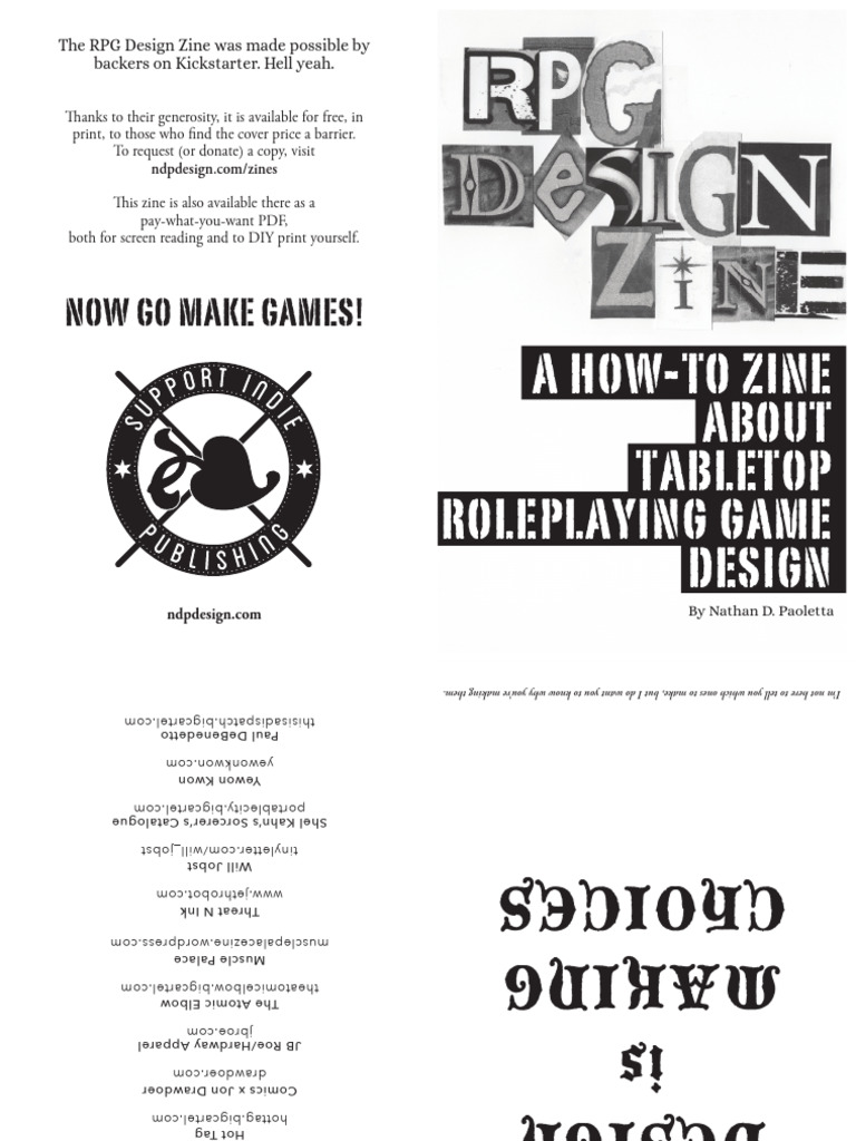 RPG Zine WithCover-Booklet-ReversedPages | PDF