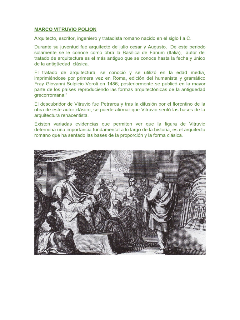 Marco Vitruvio Polion | PDF