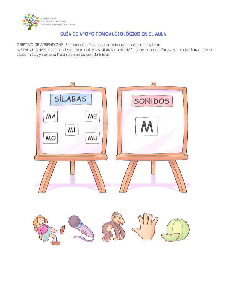 Actividades de Conciencia Fonológica: Fonema M | PDF | Comunicación ...