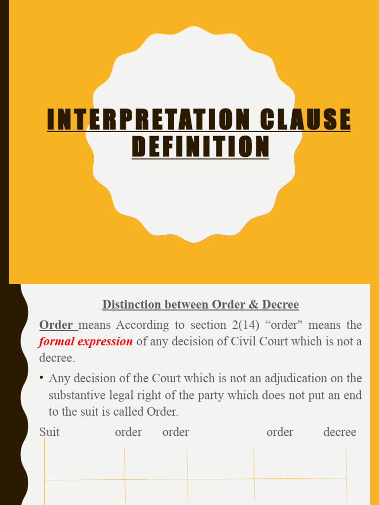 Definition Under CPC | PDF | Decree | Lawsuit