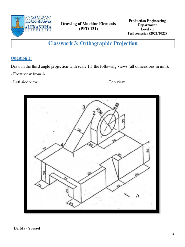 Orthographic Projection | PDF