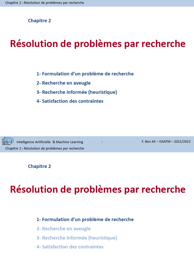 Résolution de problèmes par recherche | PDF | Apprentissage automatique ...