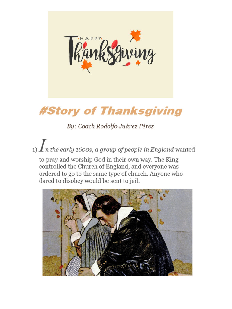 Story of Thanksgiving | PDF