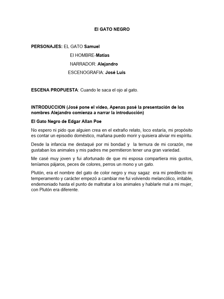 El Gato Negro | PDF | Gatos