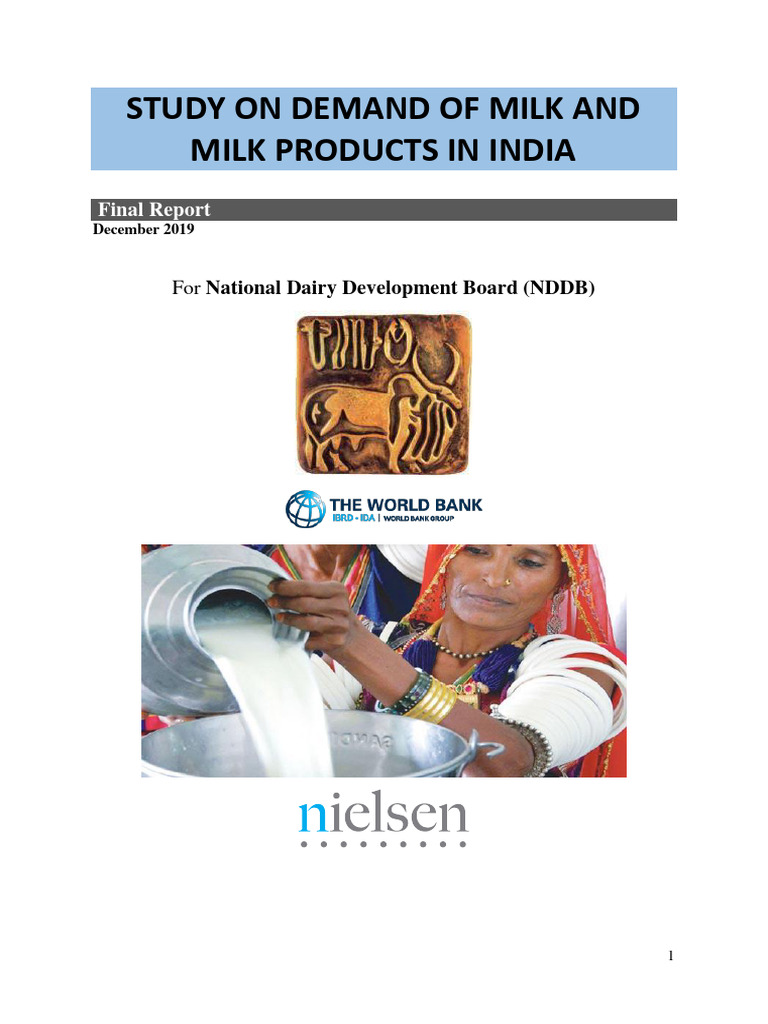 14 Estimation of Demand of Mik and Milk Products in India | PDF ...