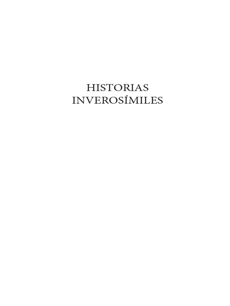 Torres y Quiroga Historias inverosímiles (4) | PDF