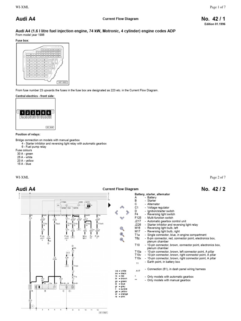 Motronic Control Unit, Fuel Pump Relay, Air Mass Meter, Injectors | PDF ...
