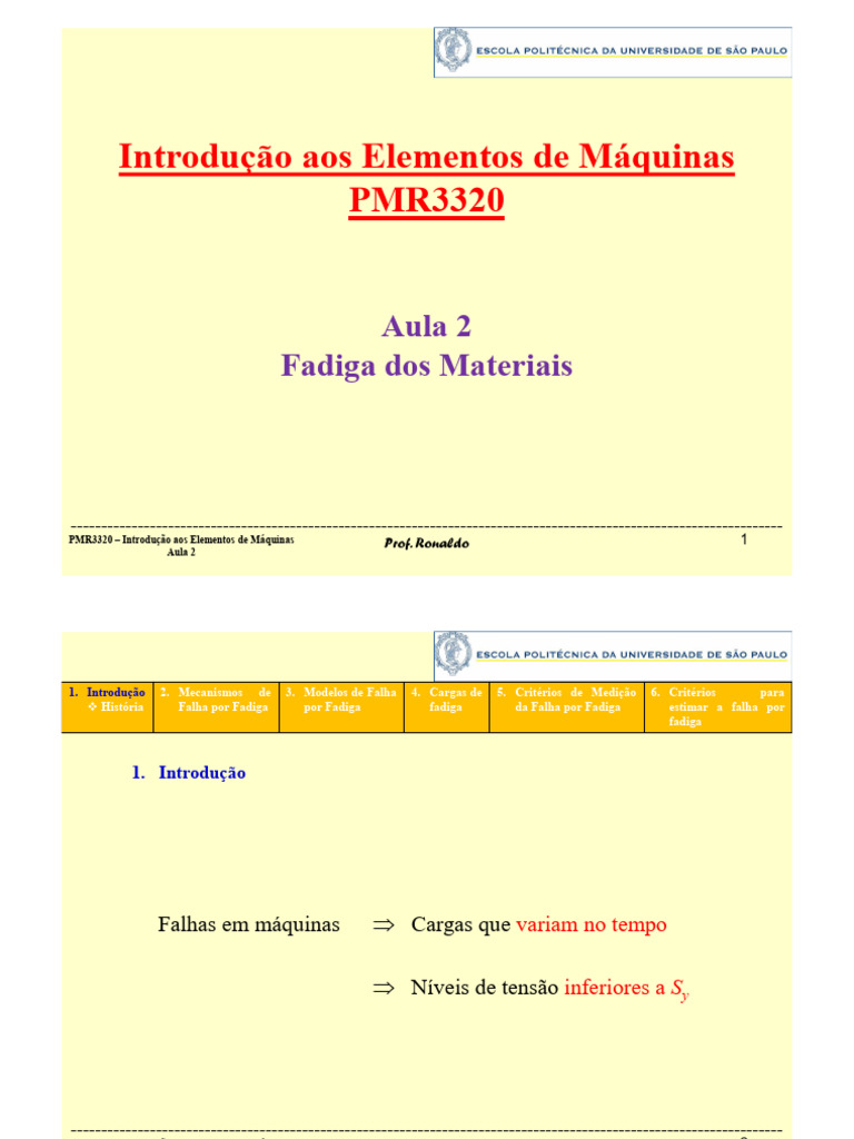 Aula 2 - Fadiga Dos Materiais | PDF | Fadiga (Engenharia) | Ductilidade