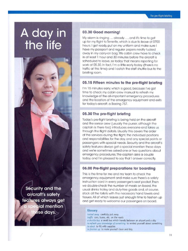 A Day in The Life of A Flight Attendant | PDF