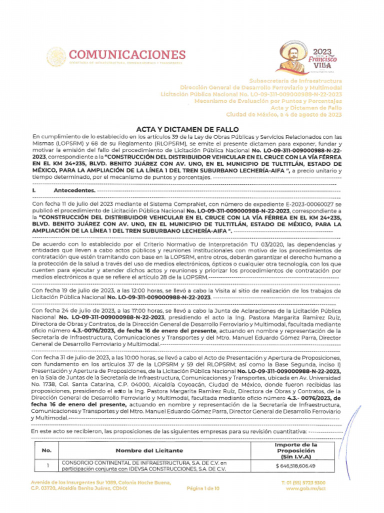 Acta Dictamen de Fallo N-22 | PDF
