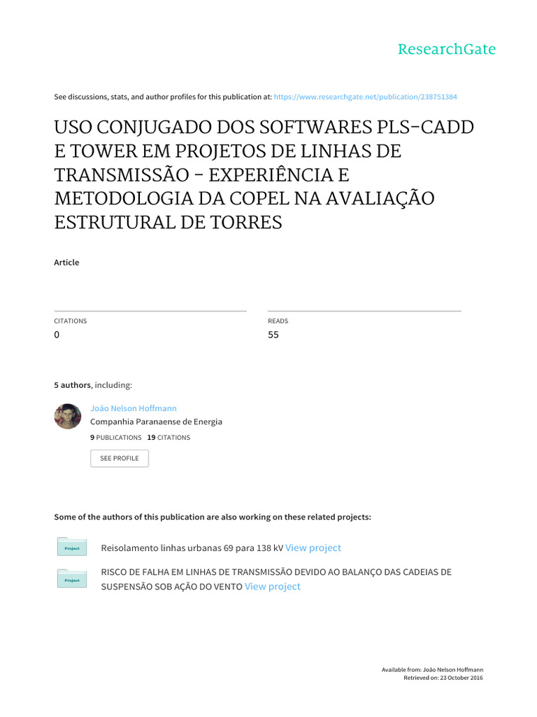 Uso Conjugado Dos Softwares Pls-Cadd e Tower em PR | Download grátis PDF | Análise estrutural ...