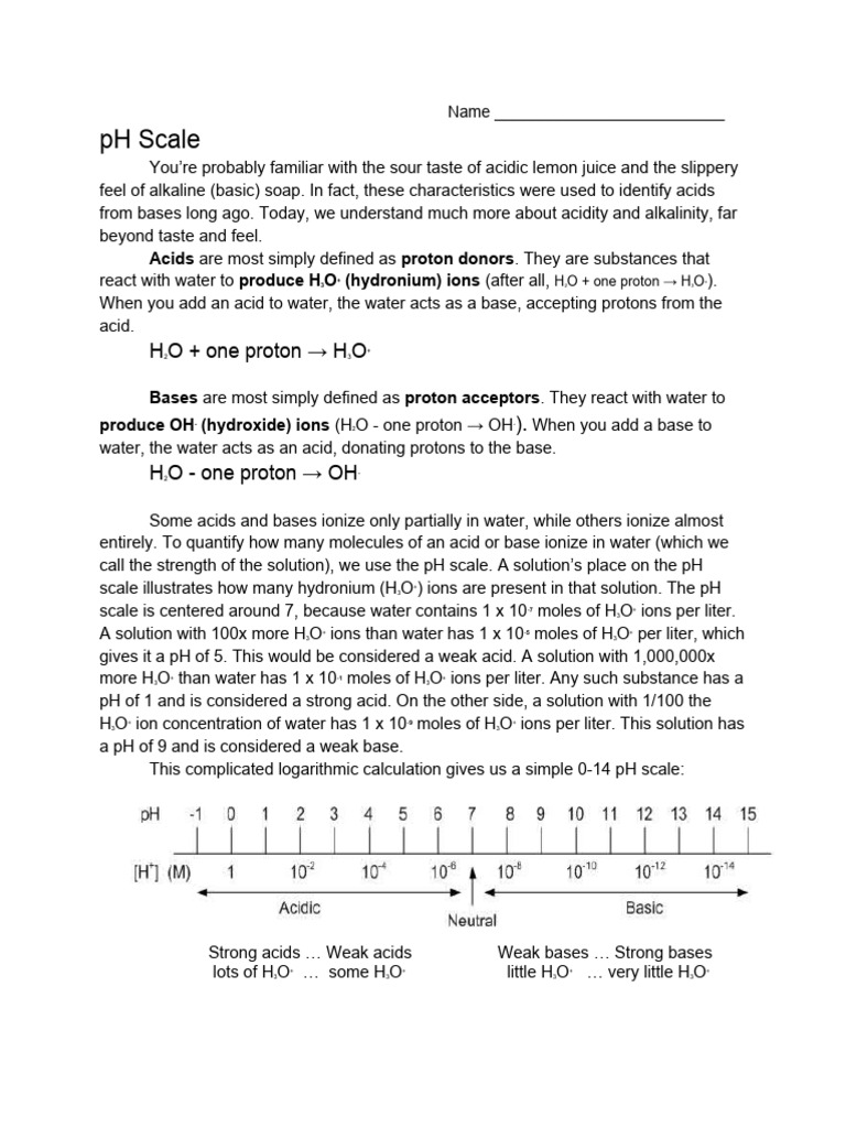 PH Scale Phet Investigation | PDF | Acid | Ph
