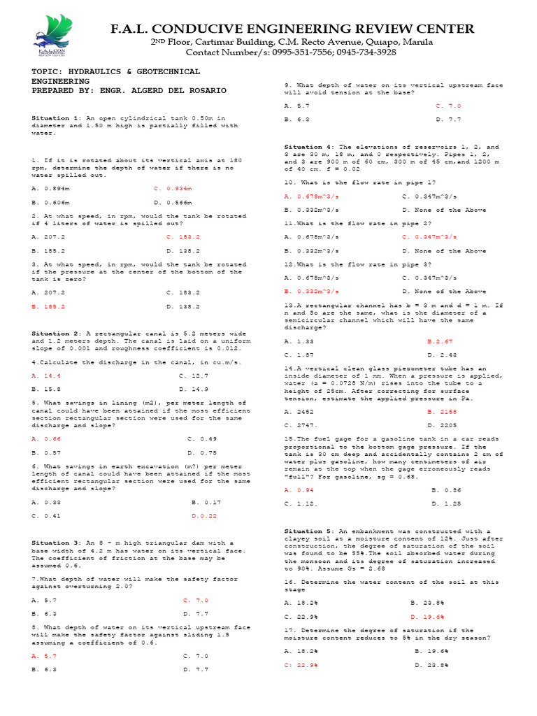 Refresher HGE GEO EngrGerd2023 Final | PDF | Soil | Chemical Engineering