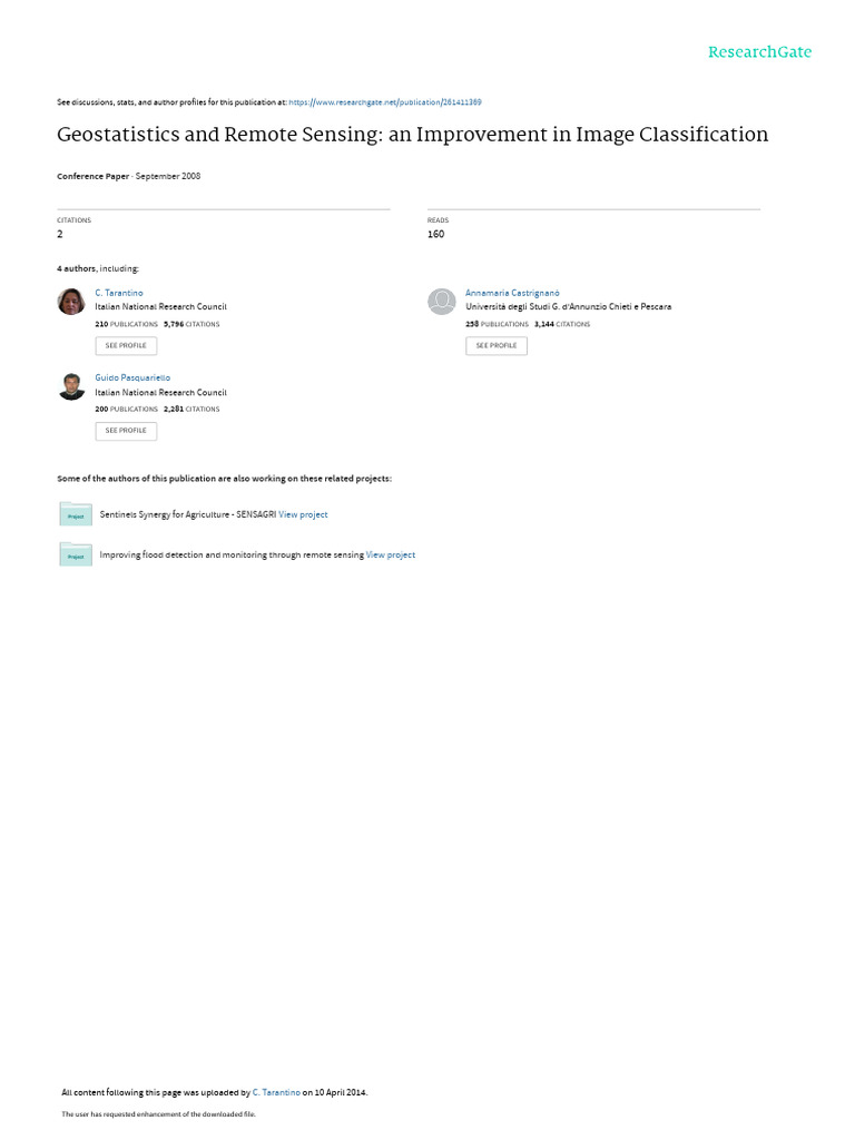 Paper UTAH | PDF | Statistical Classification | Remote Sensing