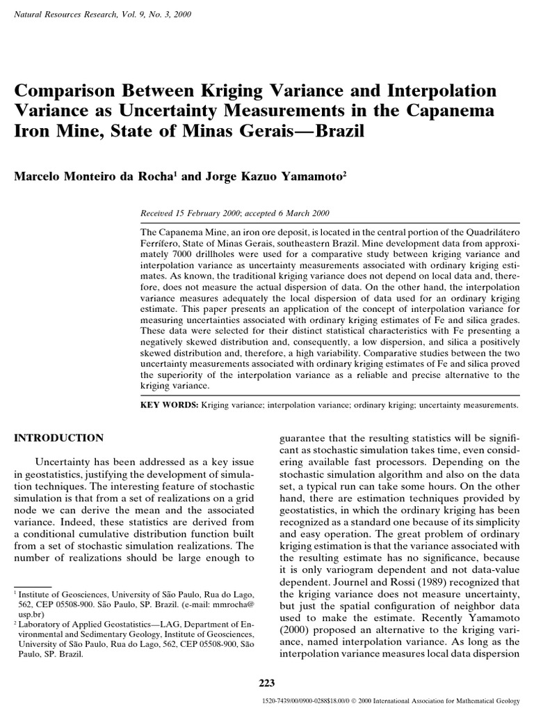 Presentation 5 Kriging Iron Ore | PDF | Standard Deviation | Errors And Residuals