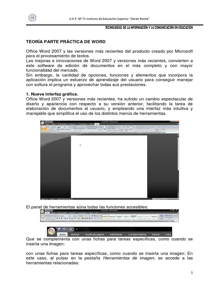 Teoria Practica Word | PDF | Microsoft Word | Microsoft Office