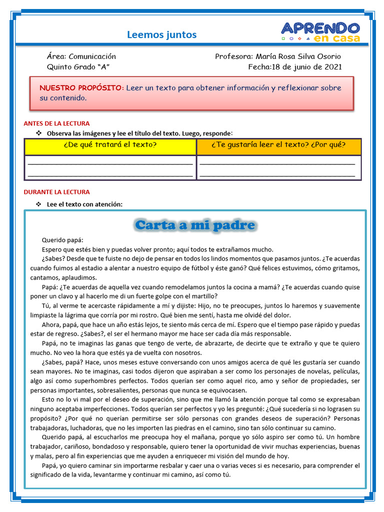 Carta A Mi Padre | PDF