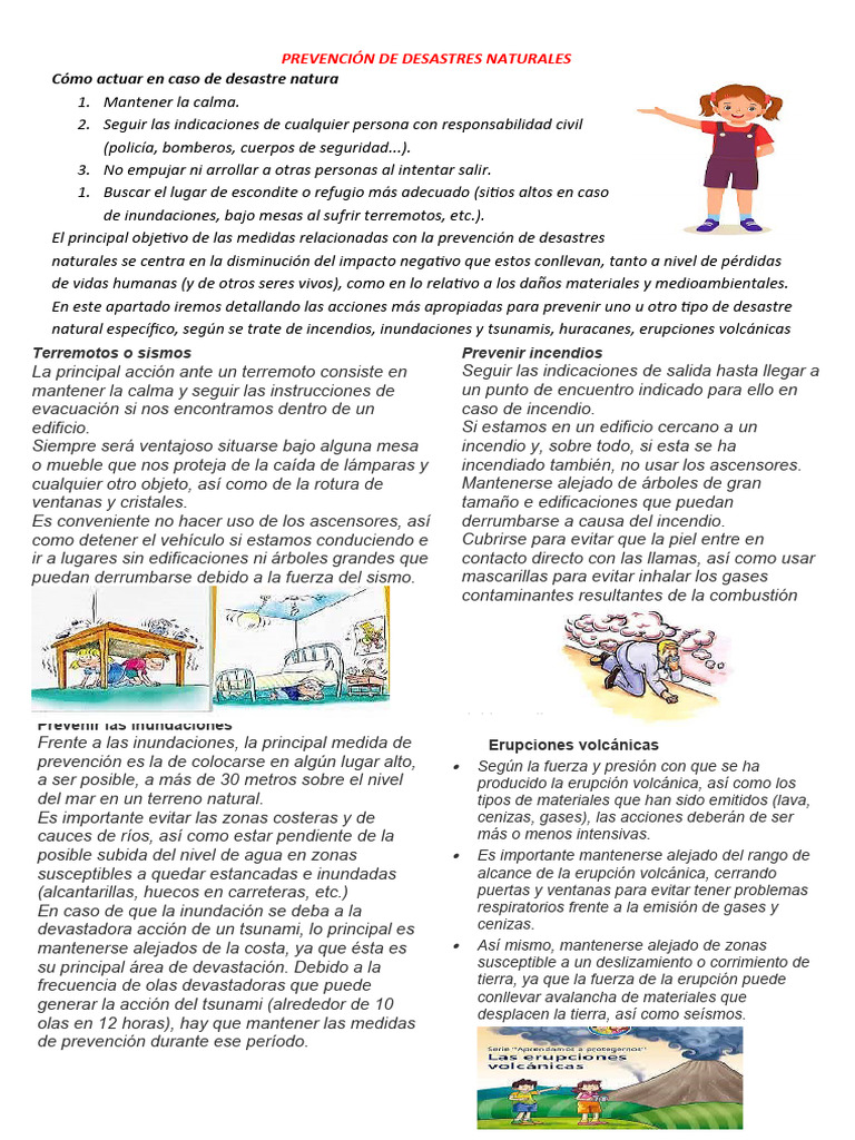 PREVENCIÓN DE DESASTRES NATURALES | PDF | Temblores | Tsunami