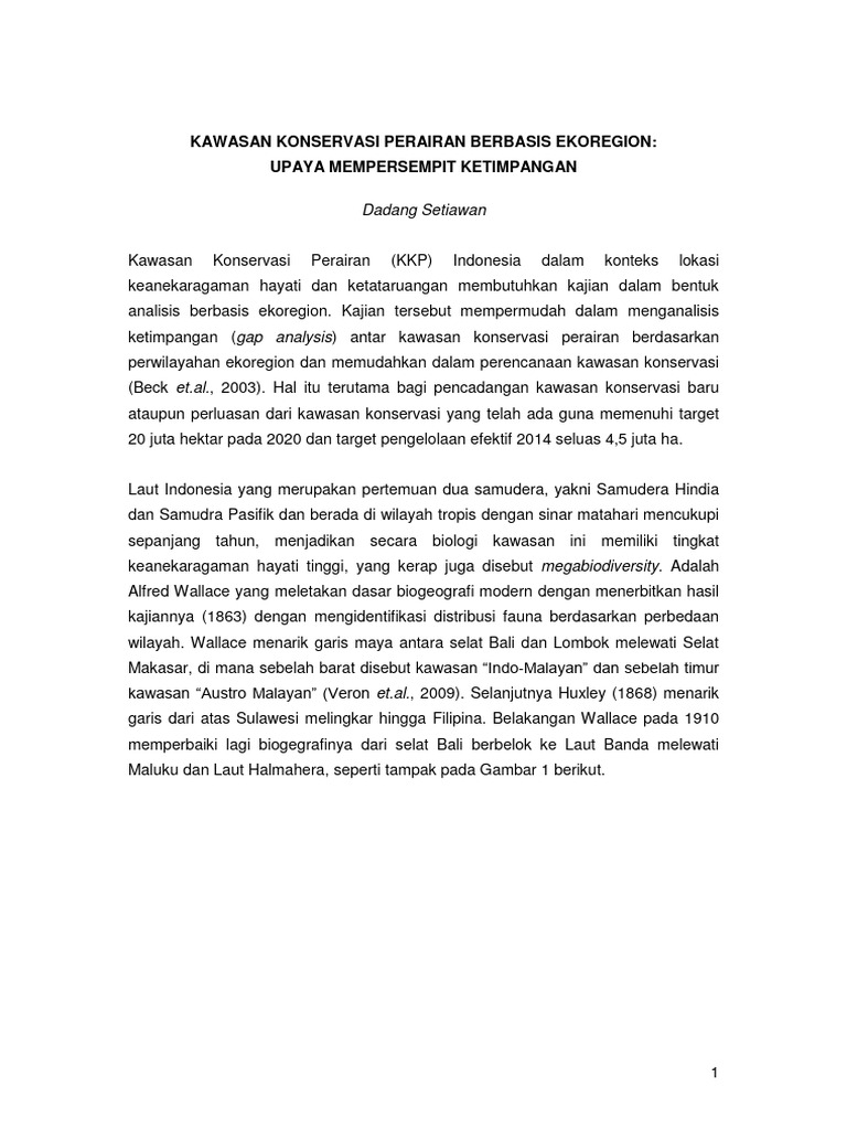 Kawasan Konservasi Perairan Berbasis Eko | PDF