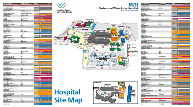West Middlesex University Hospital Site Map | Download Free PDF ...