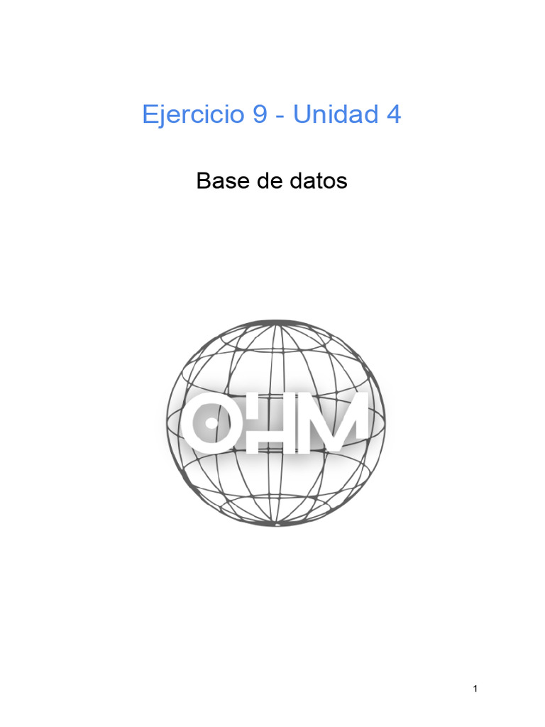 Ejercicio9 OscarJoseHernándezMedina | PDF | SQL | Bases de datos