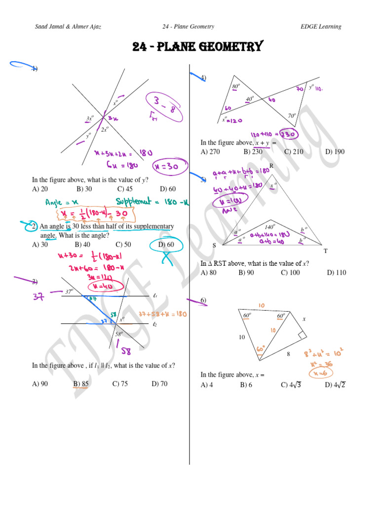 I24 - Plane Geometry | PDF | Euclidean Plane Geometry | Mathematics