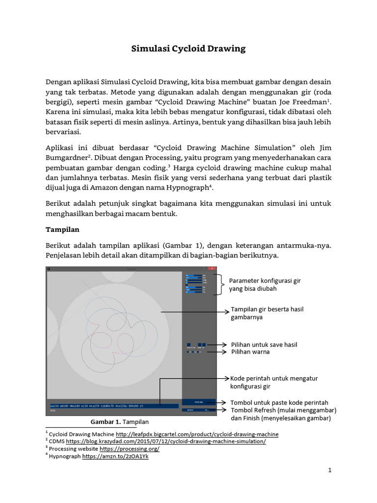 Simulasi Cycloid Drawing Manual | PDF