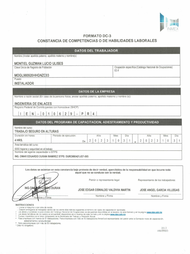DC3 Alturas Enlaces | PDF