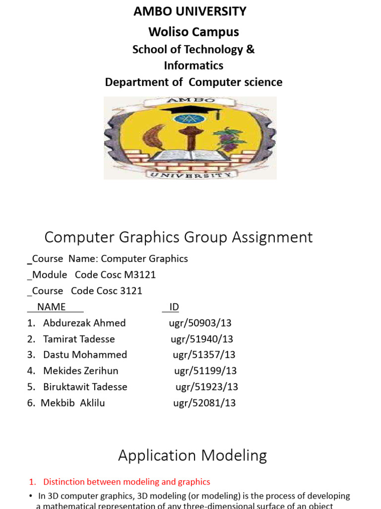 Application Modeling | PDF | 3 D Modeling | 3 D Computer Graphics