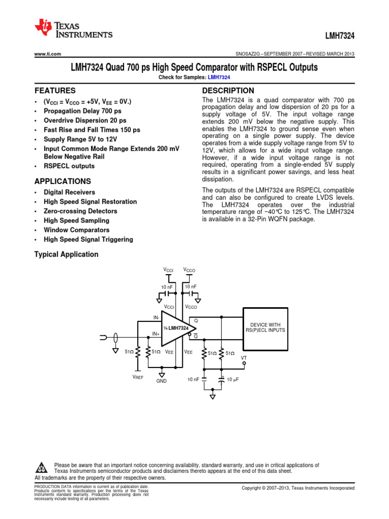 LMH 7324 | PDF | Electrostatic Discharge | Electricity