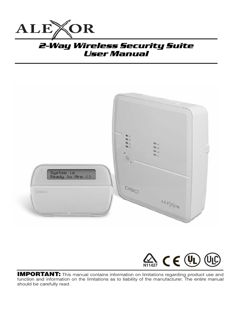PC 9155 Alexor User Manual | PDF | Security Alarm | Safety