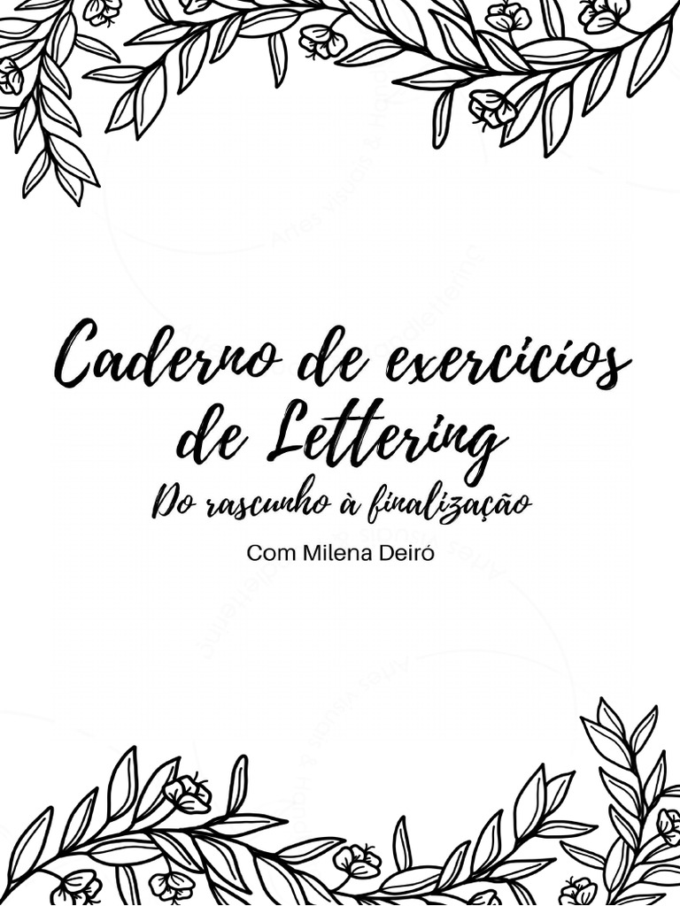 Caderno de exercícios de Lettering | PDF | Caligrafia | Caneta