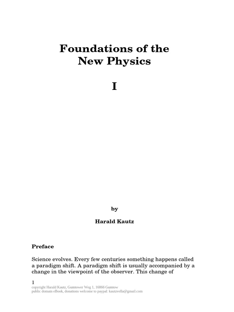 Foundations of The New Physics, Harald Kautz | PDF | Waves | Photon
