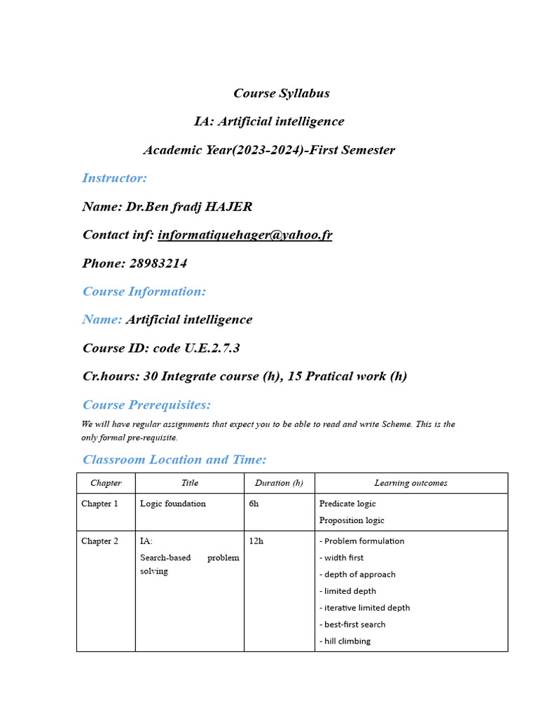Instructor | PDF | Artificial Intelligence | Intelligence (AI) & Semantics
