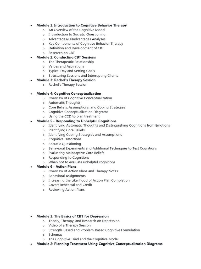 List Read CBT | PDF | Cognitive Therapy | Cognitive Behavioral Therapy