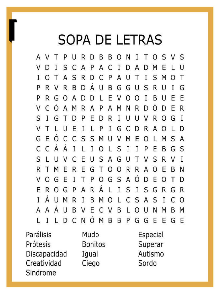 Sopa de Letras | PDF