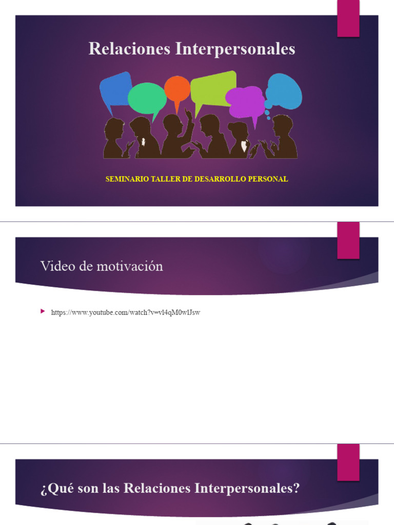 Relaciones Interpersonales | PDF | Relaciones interpersonales | Las ...